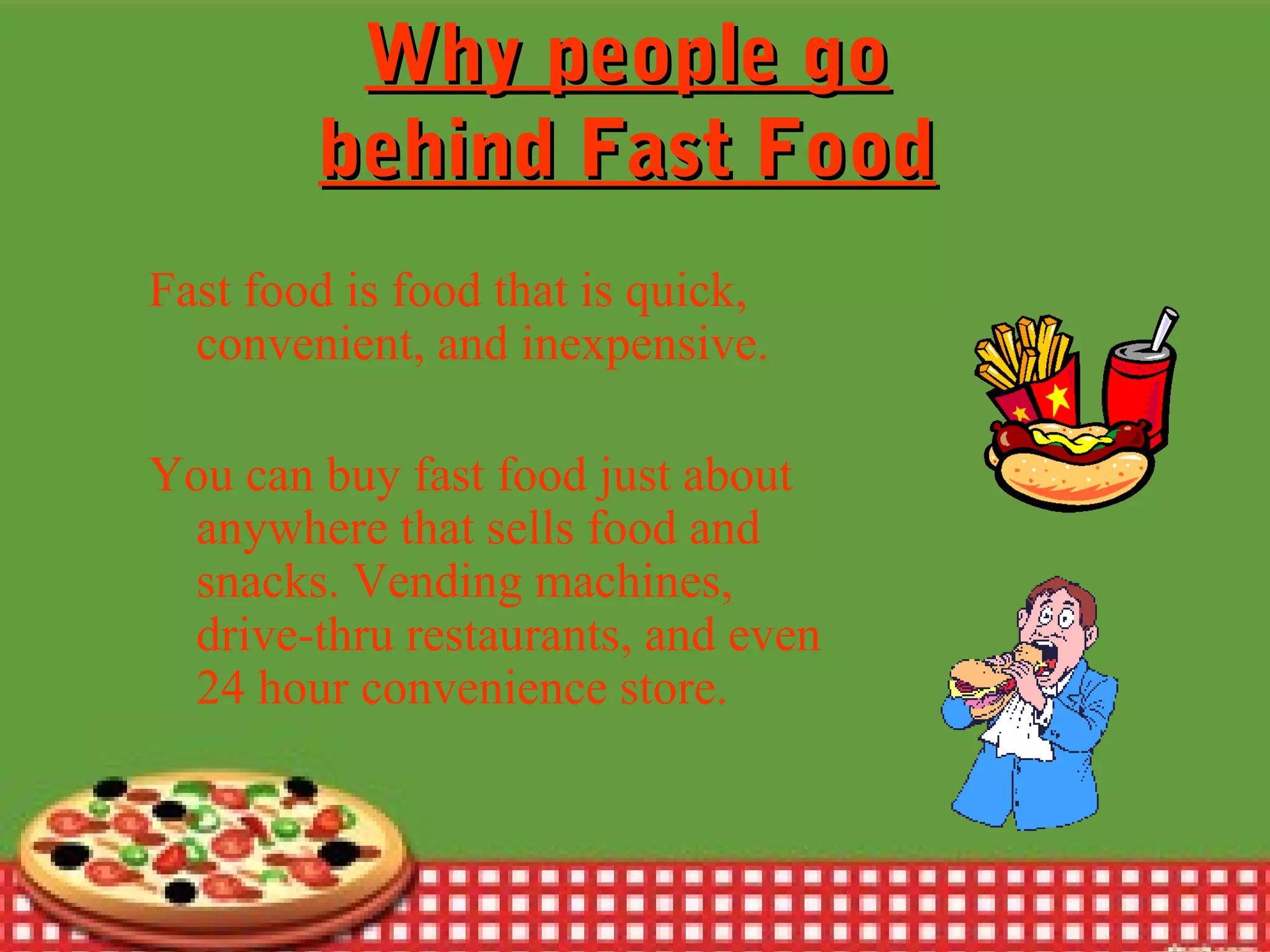 impact of fast food | PPT