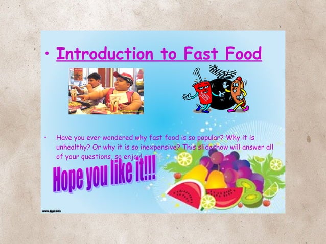 impact of fast food | PPT