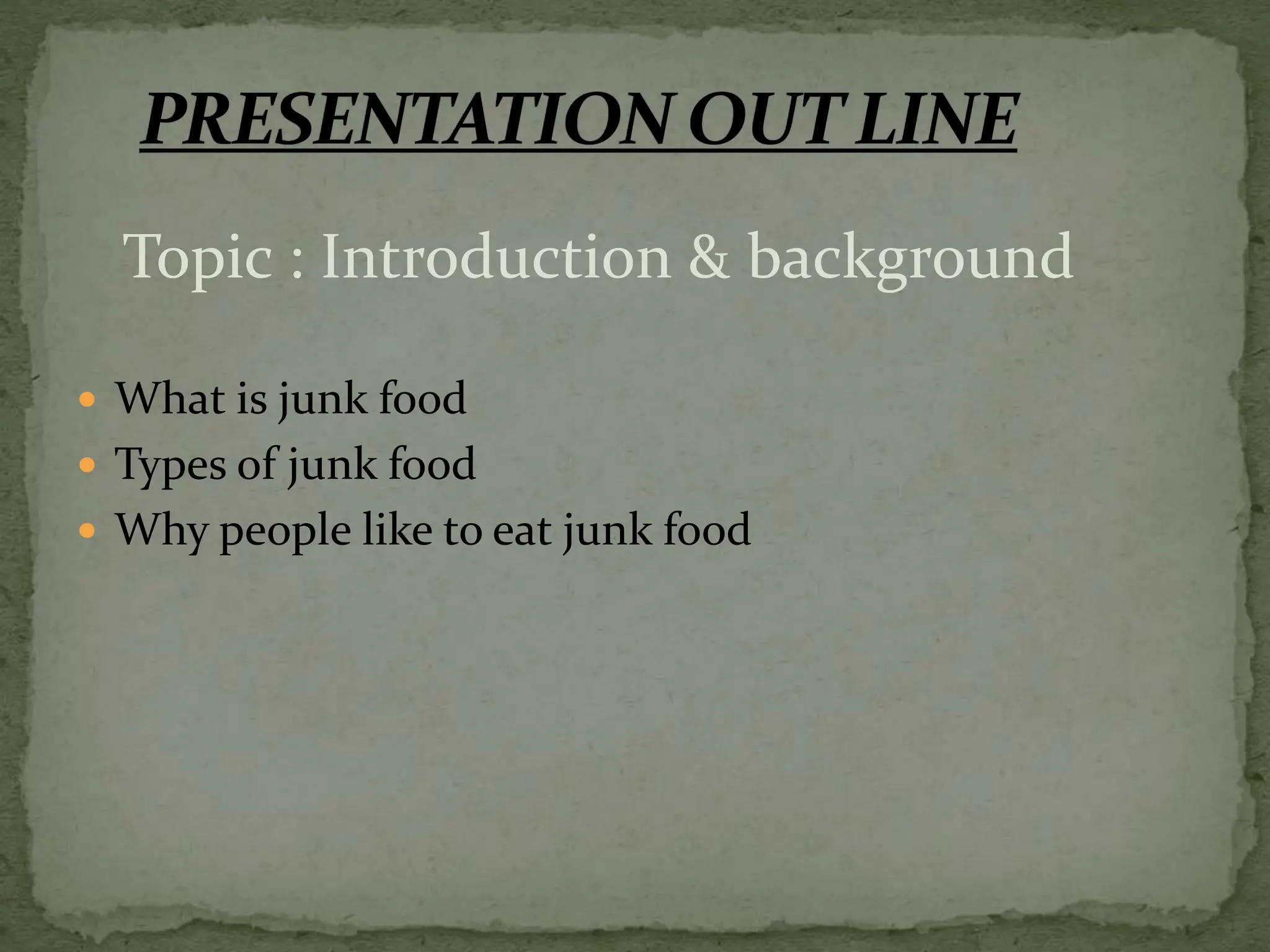 fastfood and its big problems in humen life | PPTX