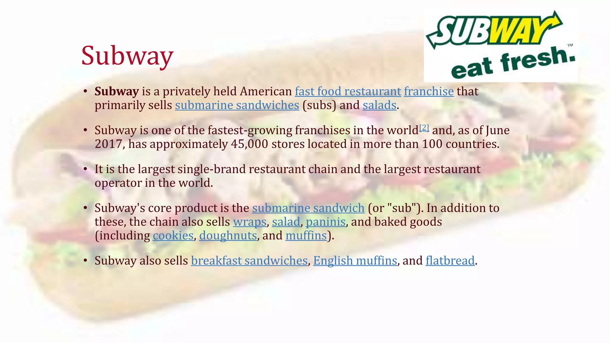 Fast food chain | PPTX