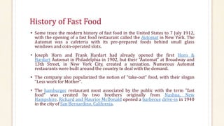 Fast food chain | PPTX
