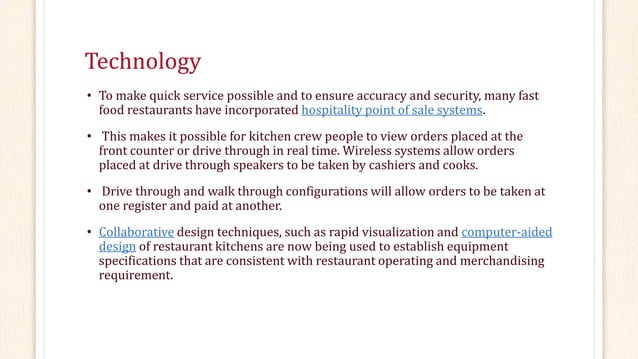 Fast food chain | PPTX | Food & Drink