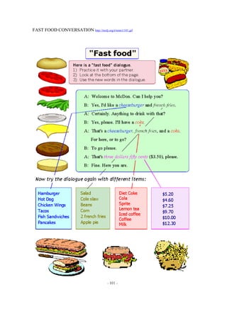 Fast food conversation | DOC | Healthy Cooking and Eating | Food & Drink