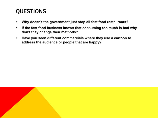 Fast food effects | PPT