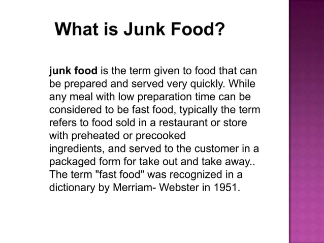 Fastfood health hazards | PPT