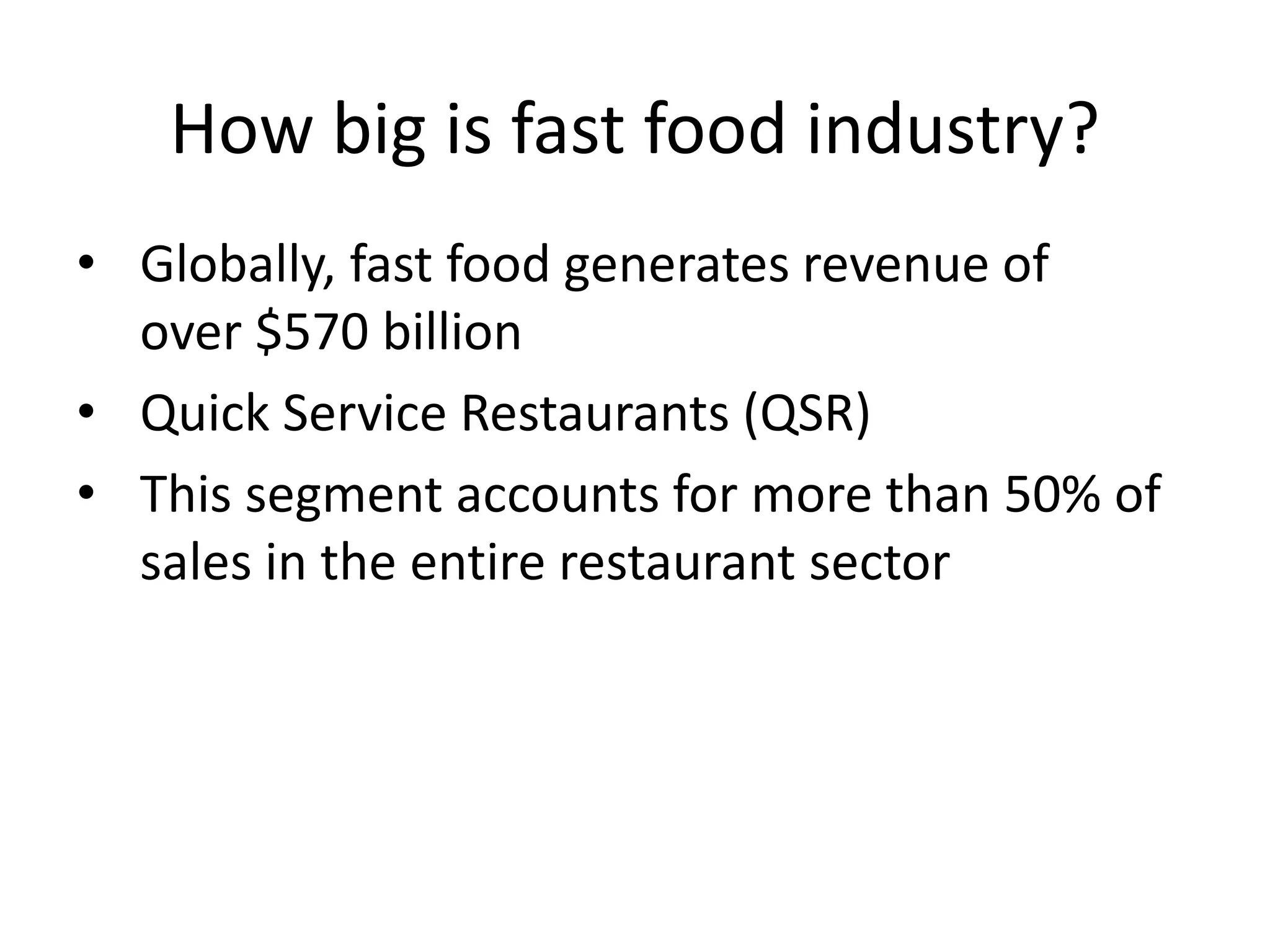 Fast food industries | PPT