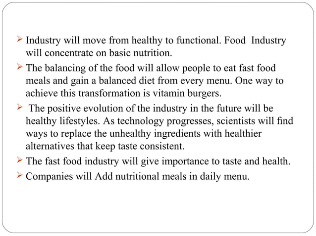 Fast food industry | PPT