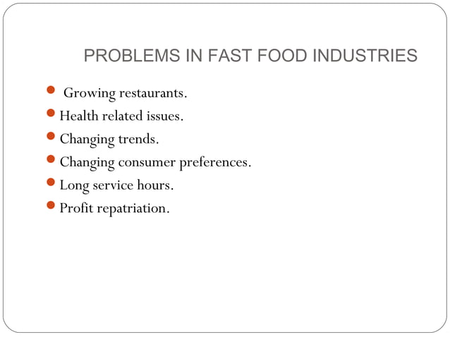 Fast food industry | PPT