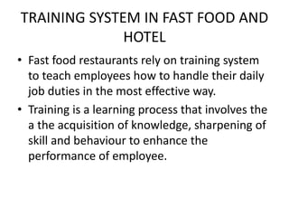 Fast food management | PPTX