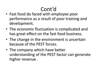 Fast food management | PPTX