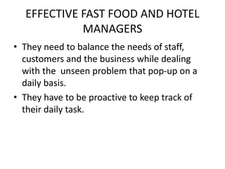 Fast food management | PPTX