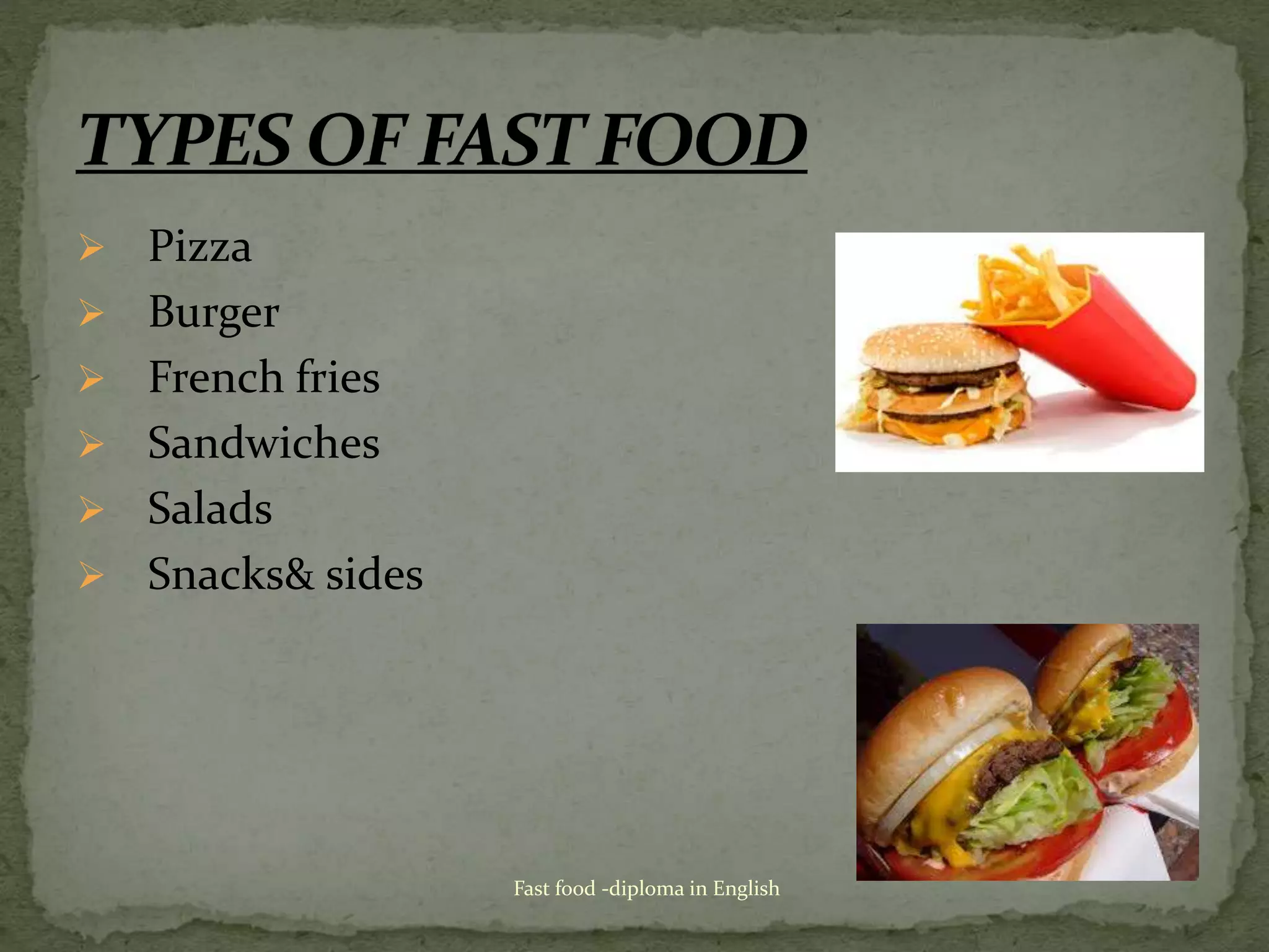 Fast food presentation | PPTX