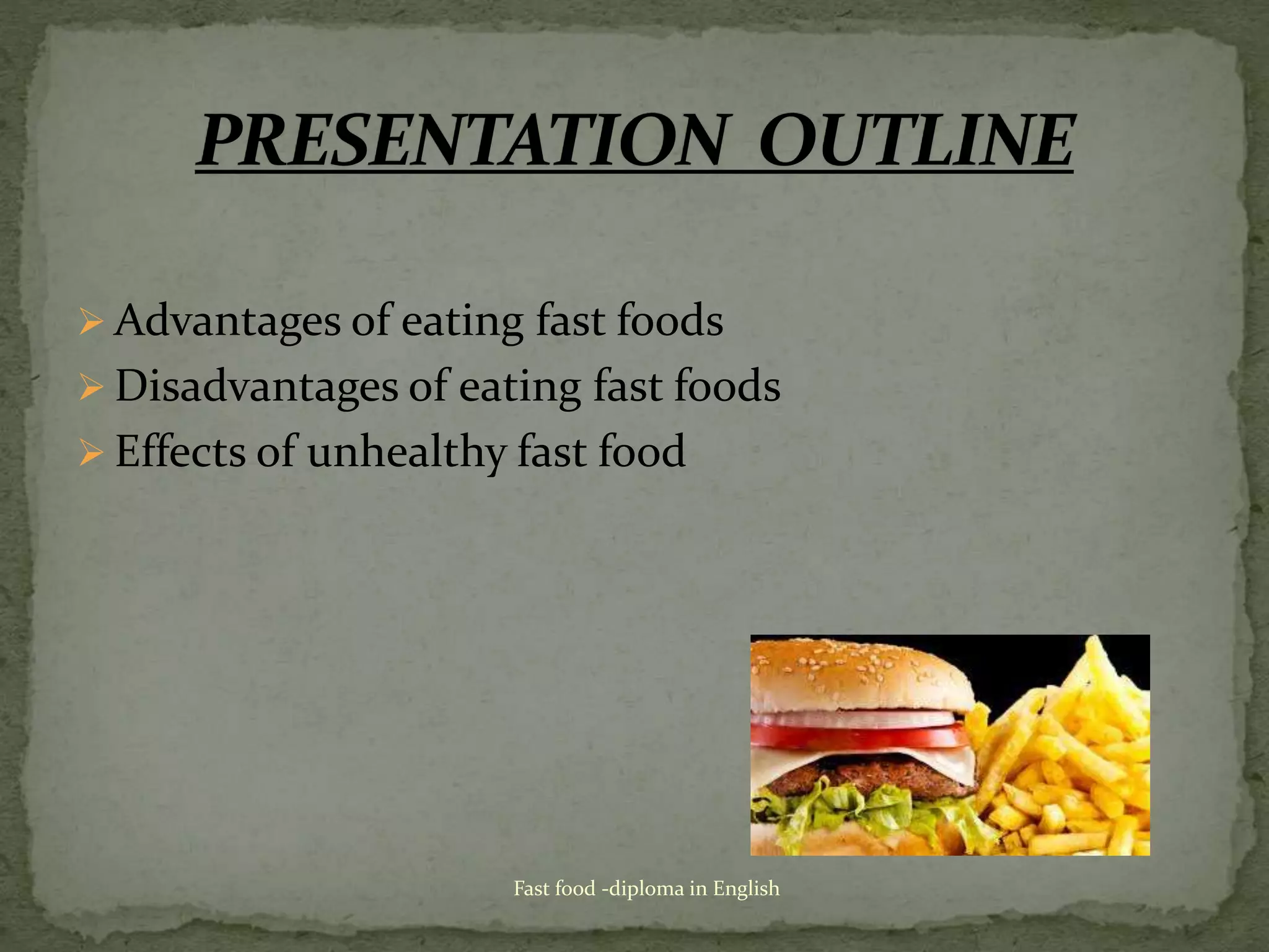 Fast food presentation | PPTX