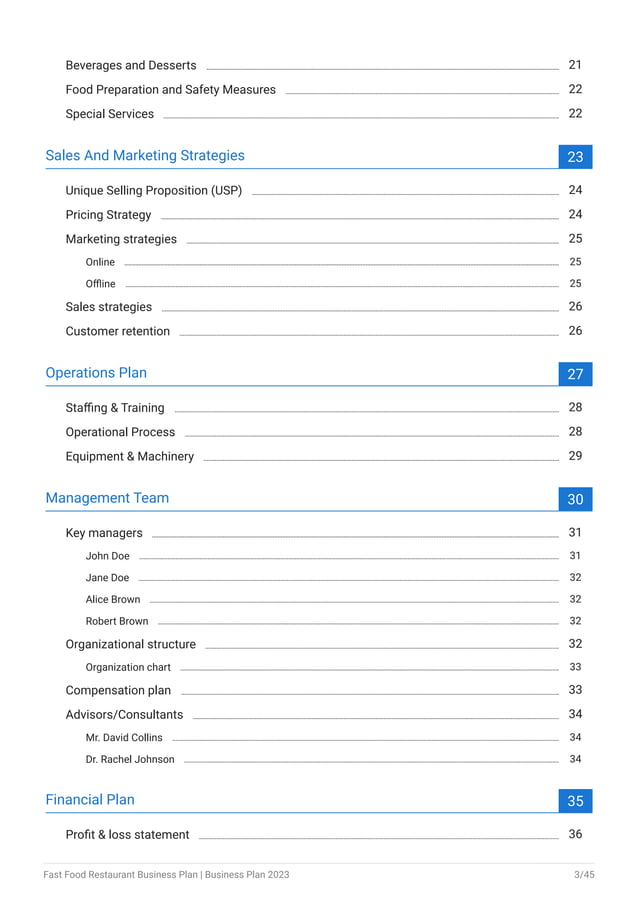fast food restaurant business plan example | PDF | Business Accounting ...