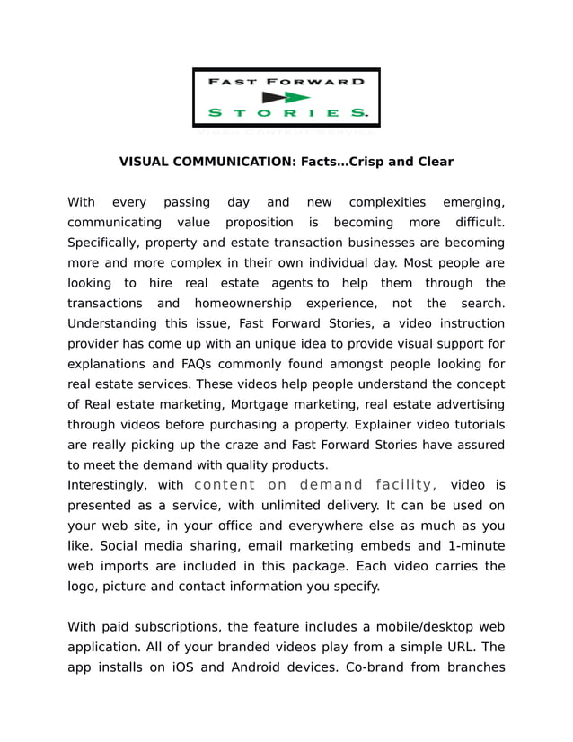 Fast forward stories | PDF