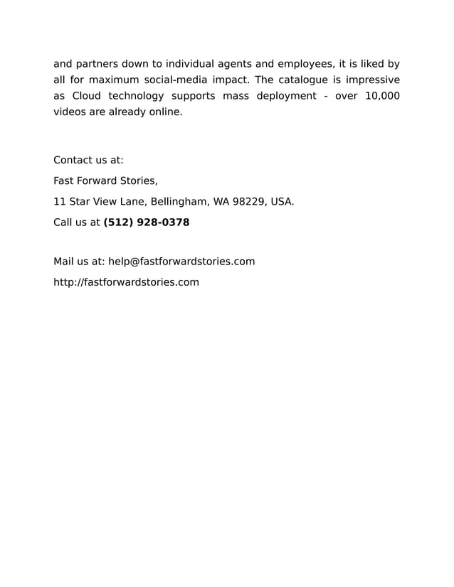 Fast forward stories | PDF