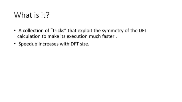 Fast fourier transform | PPTX