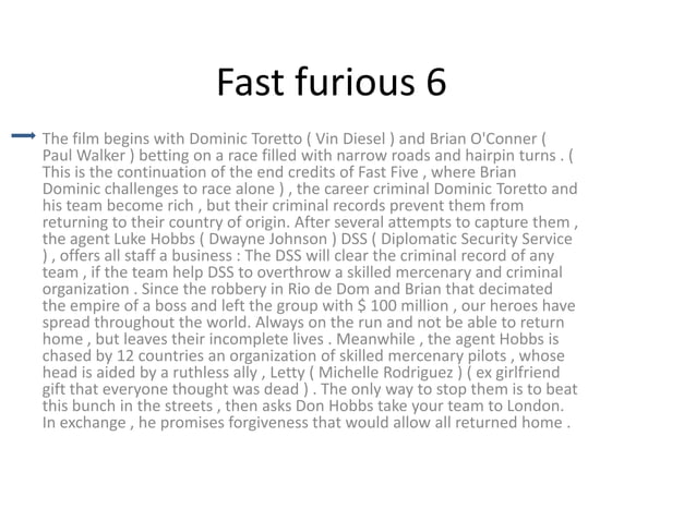 Fast furious | PPT