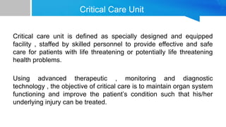 FAST HUG in ICU care of unconscious patients | PPTX