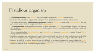 Fastidious microorganisms and safety precautions in microbiology lab | PPTX