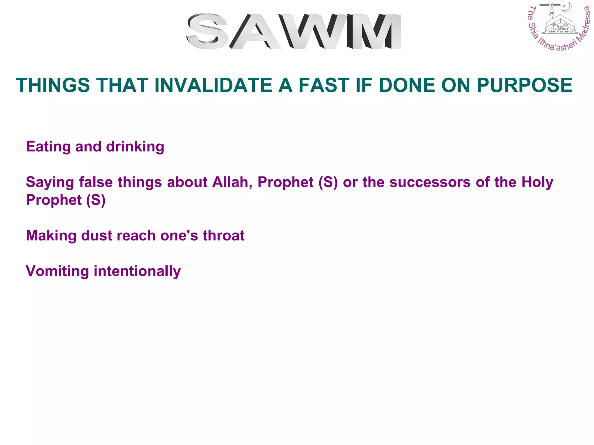 Rules of Fasting | PPT