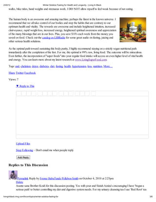 Detoxification Fasting Techniques | PDF