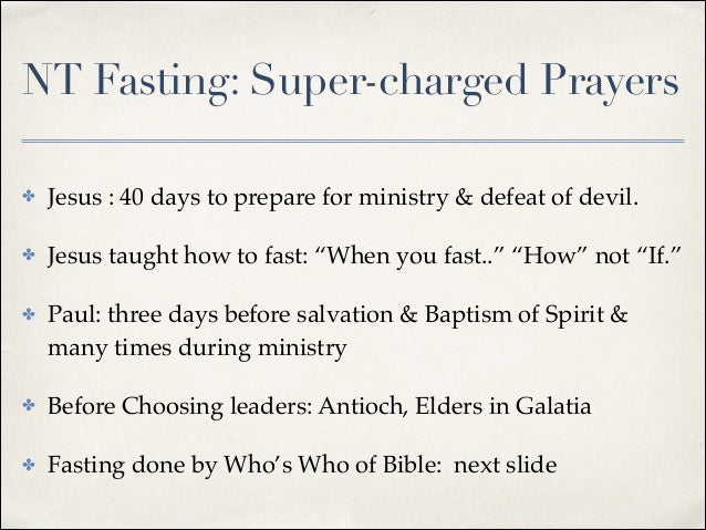 Biblical Overview of Fasting
