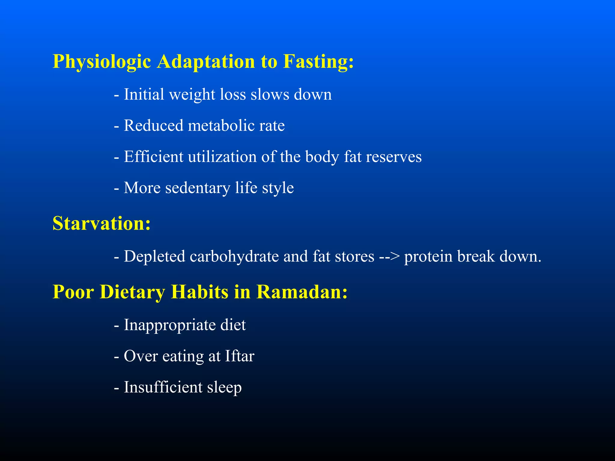 Fasting and health issues | PPT