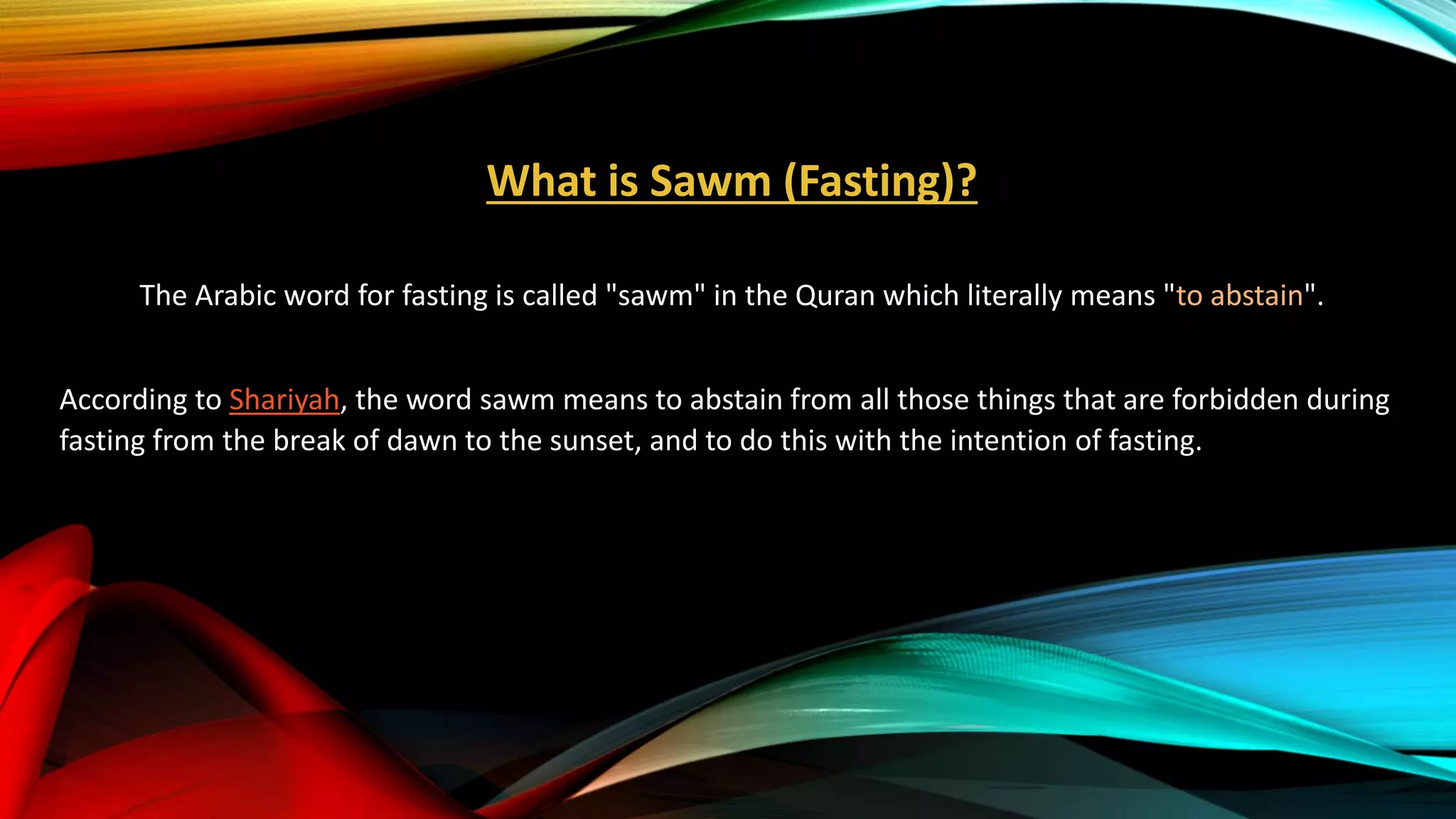 Fasting in islam | PPTX