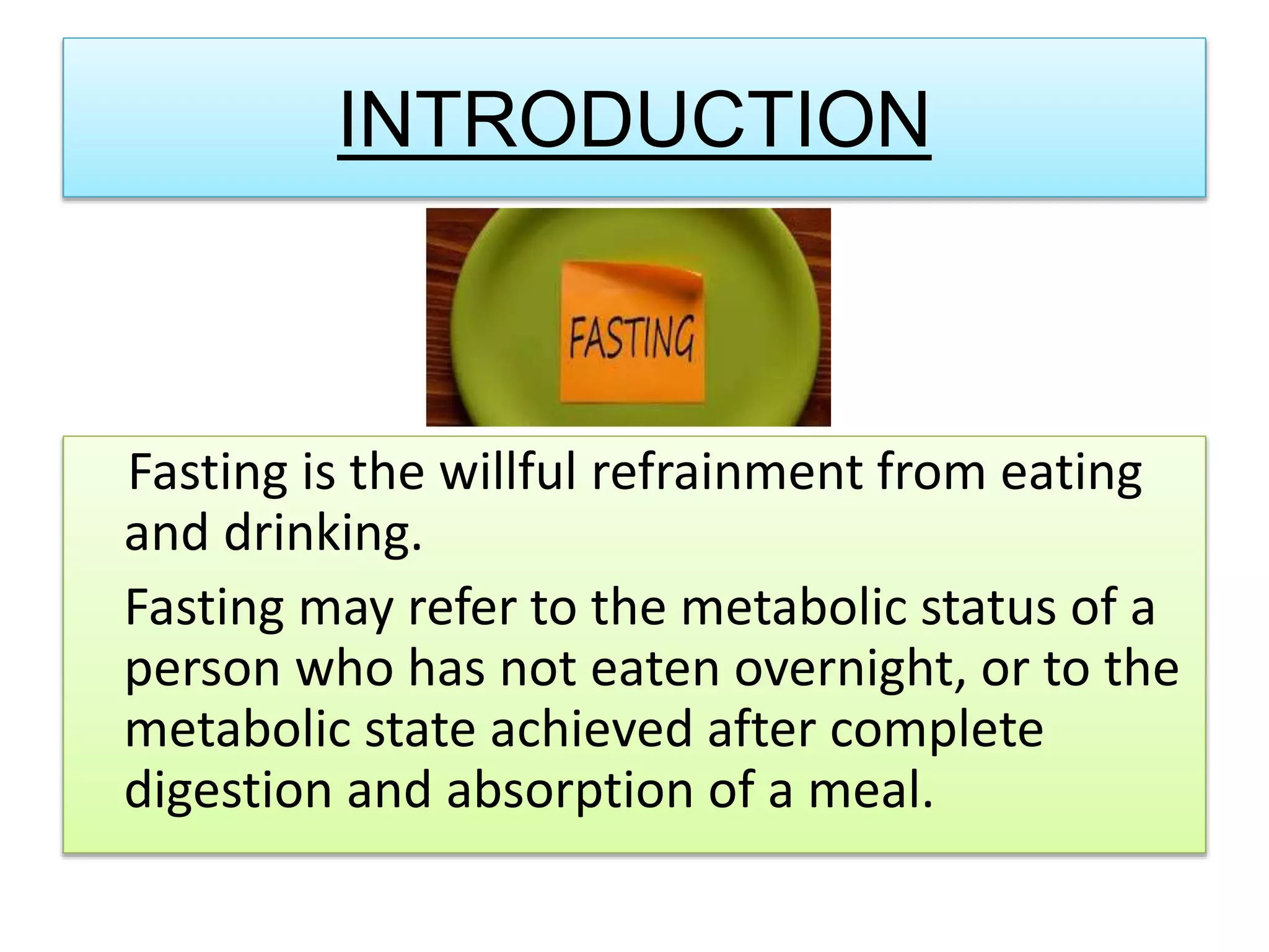 Fasting slideshare | PPTX