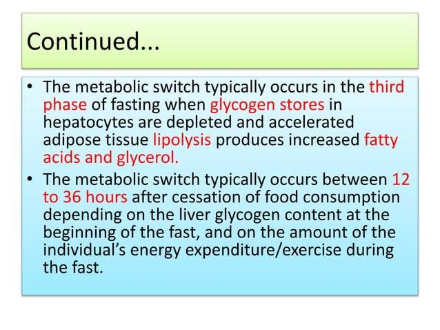 Fasting slideshare | PPTX | Endocrine and Metabolic Diseases | Diseases and Conditions