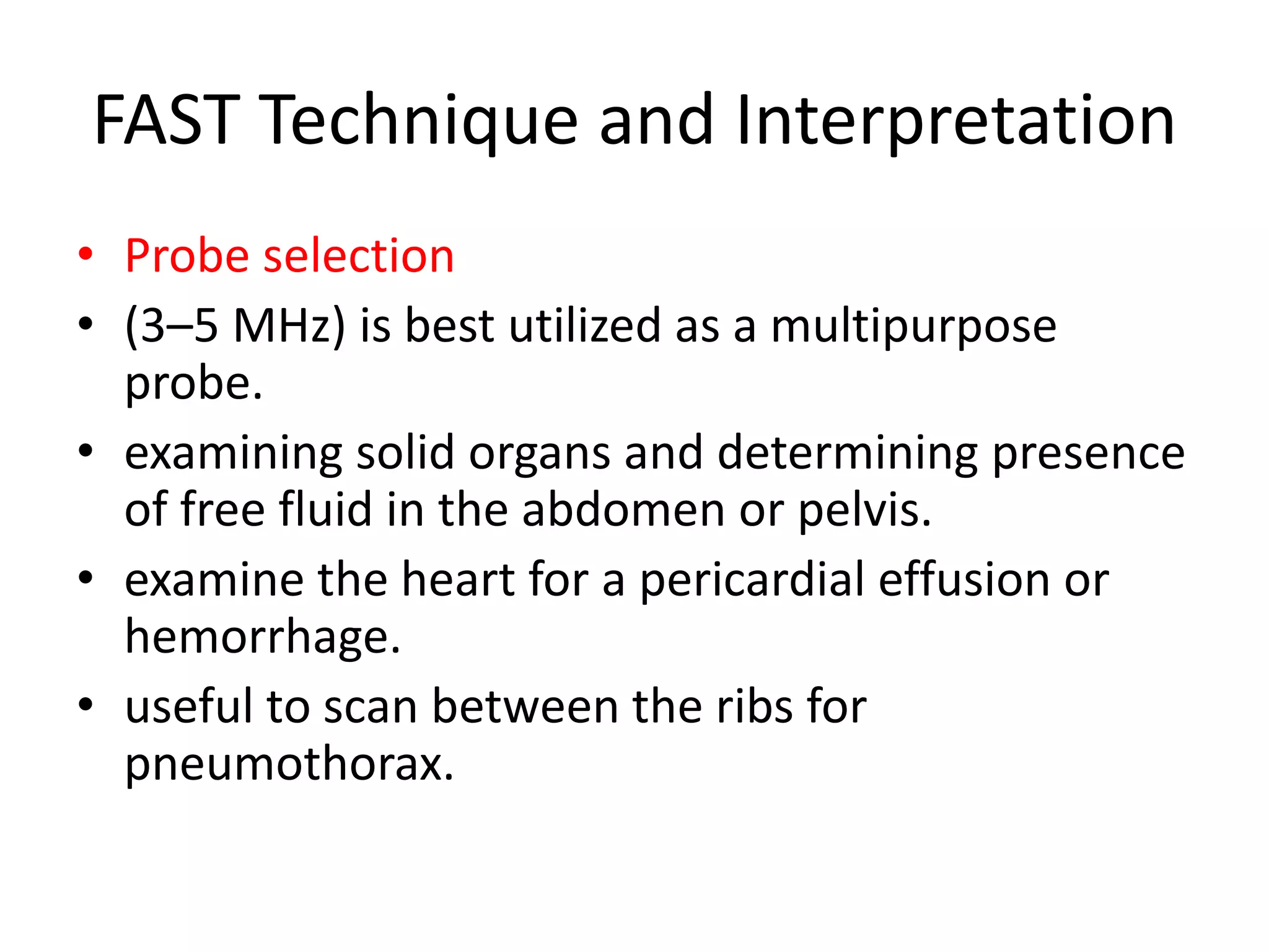 Focused Assessment with Sonography in Trauma (FAST) in 2017 | PPTX