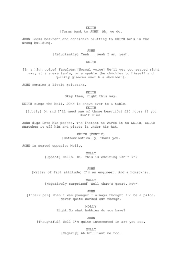 FAST LOVE (Assenav Productions 2013/14) Short Film Script | PDF