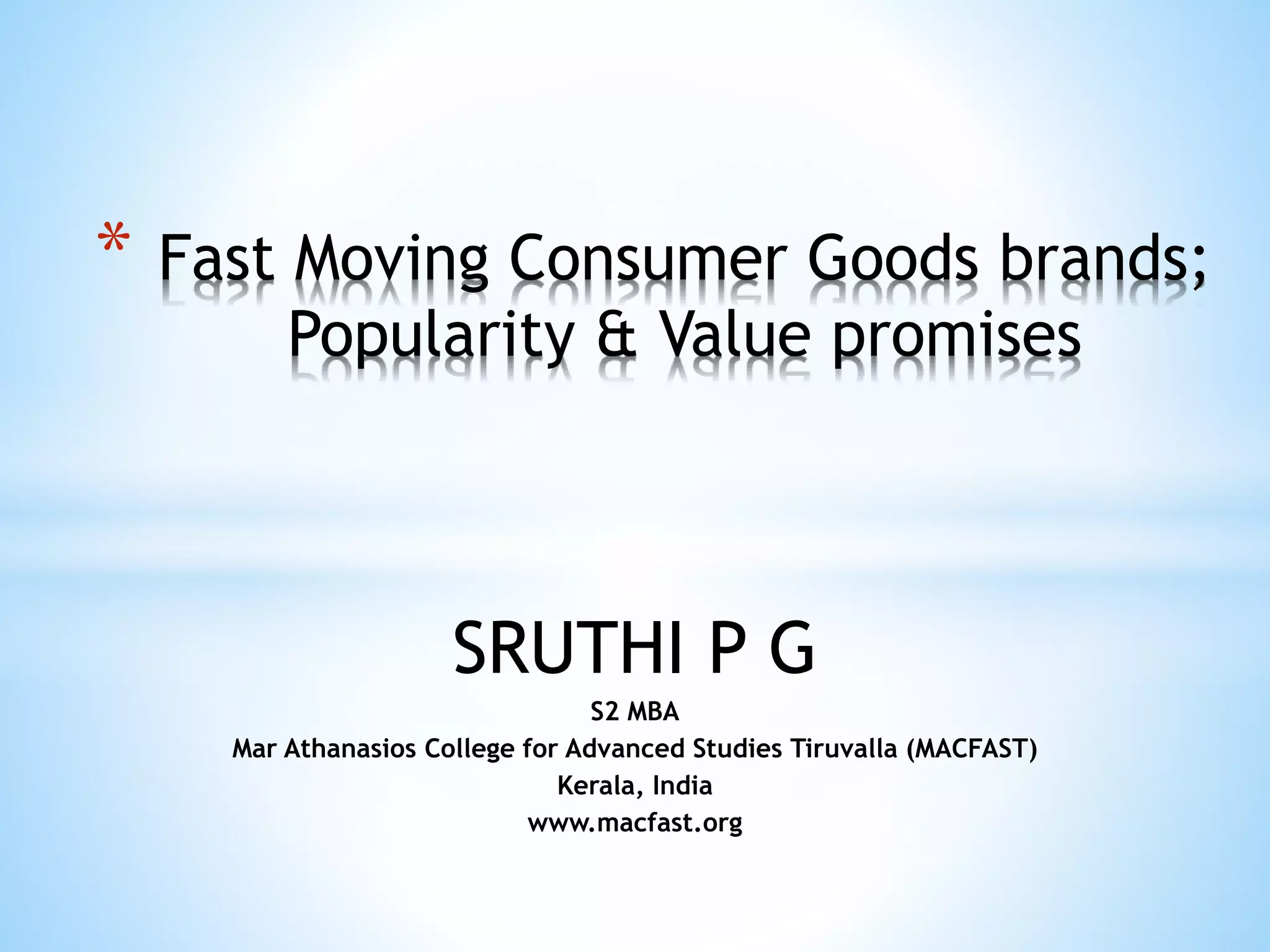 Fast moving consumer goods brands | PPTX