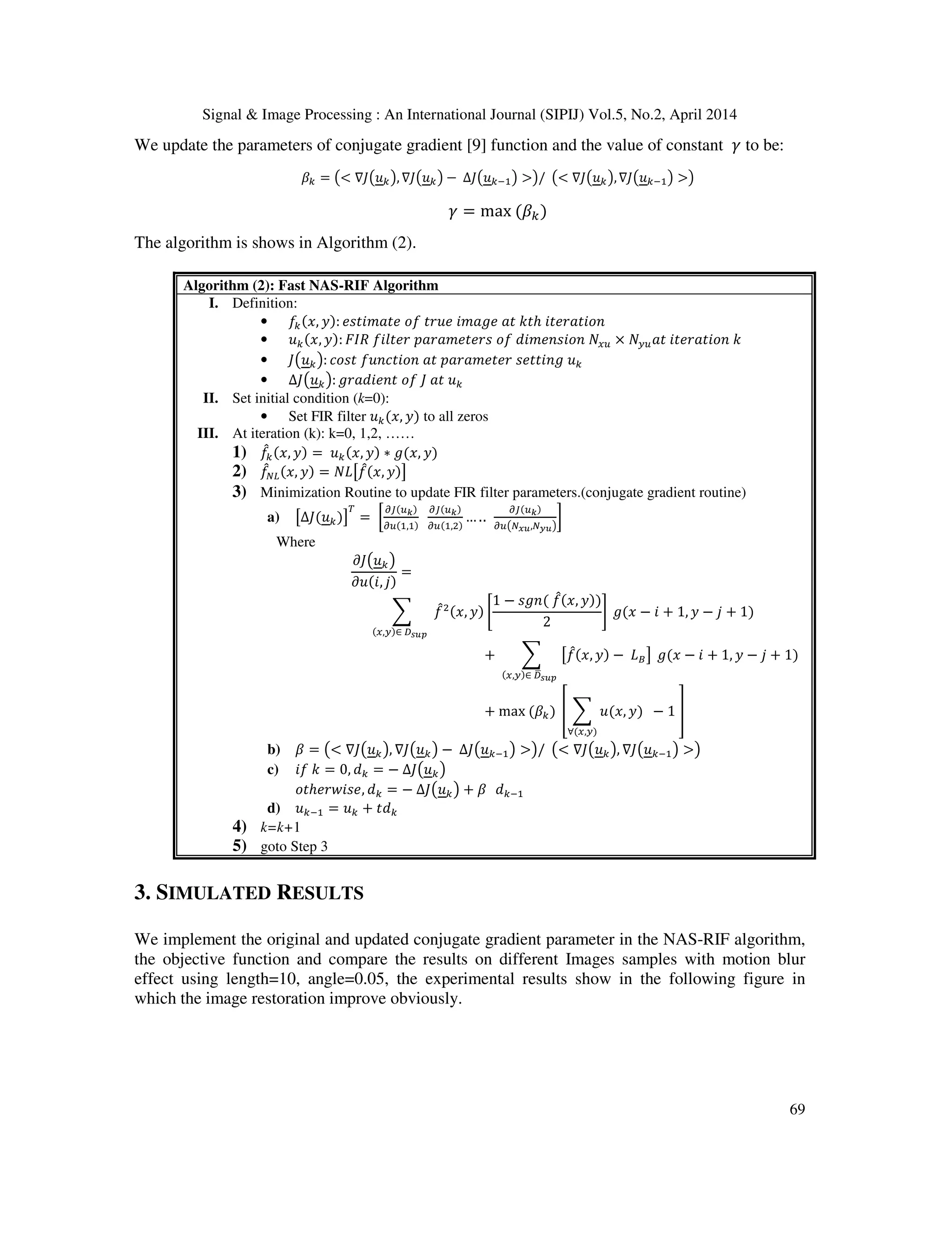 Fast Nas Rif Algorithm Using Iterative Conjugate Gradient Method Pdf