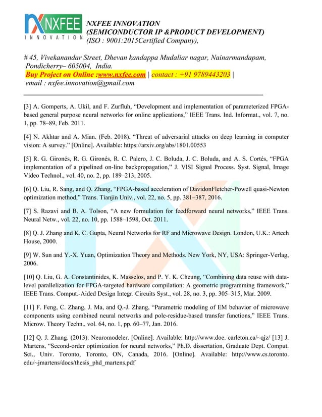 Fast Neural Network Training On Fpga Using Quasi Newton Optimization Method Pdf Computer