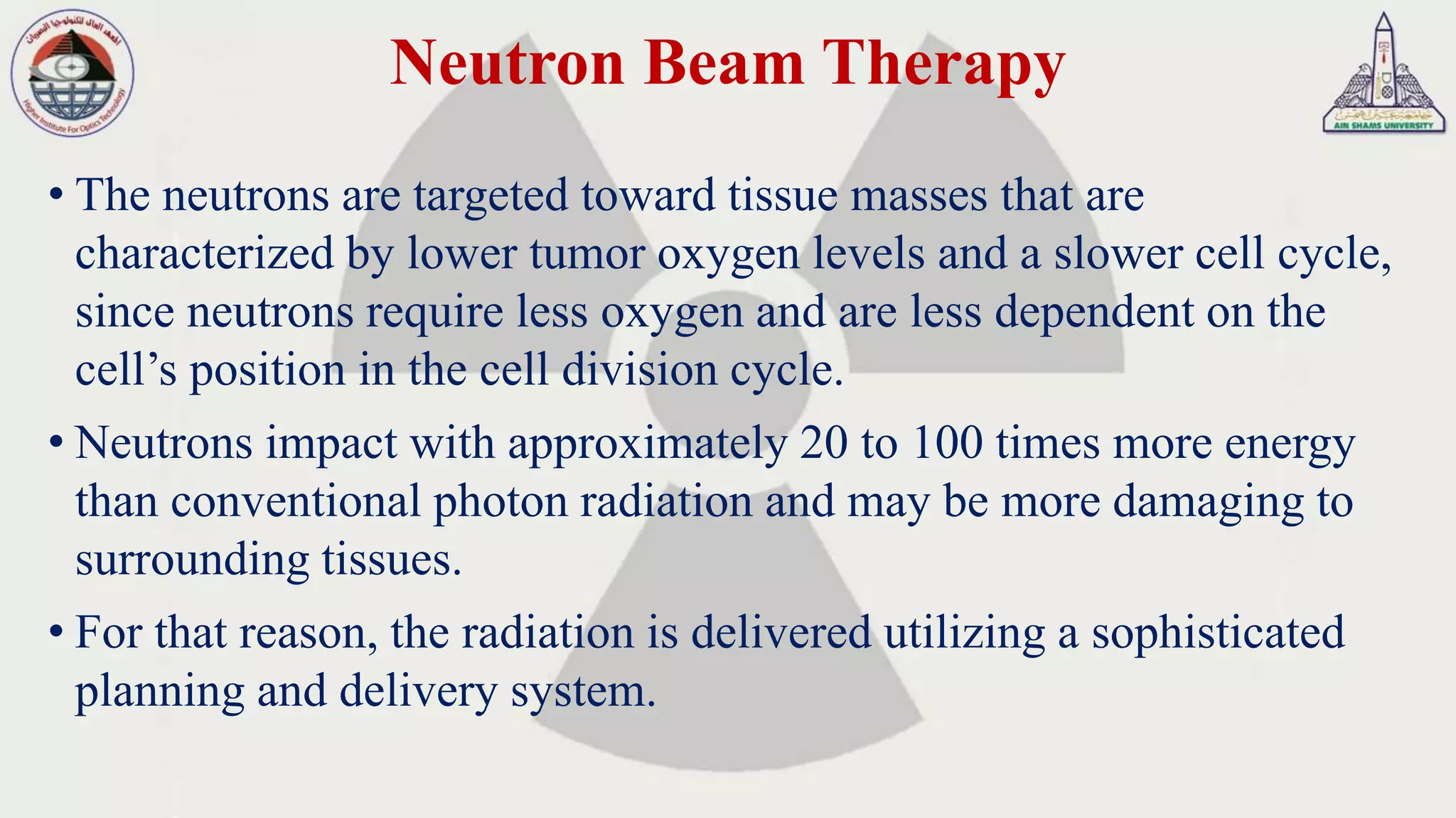 Fast neutron beam therapy | PDF