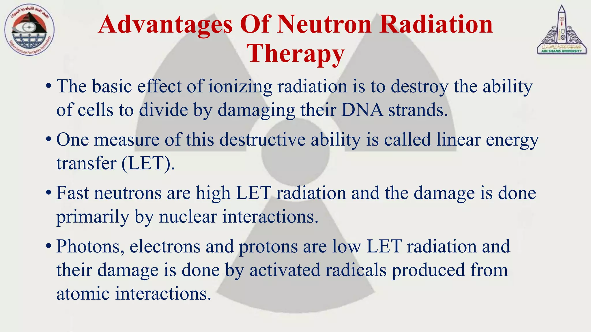 Fast neutron beam therapy | PDF