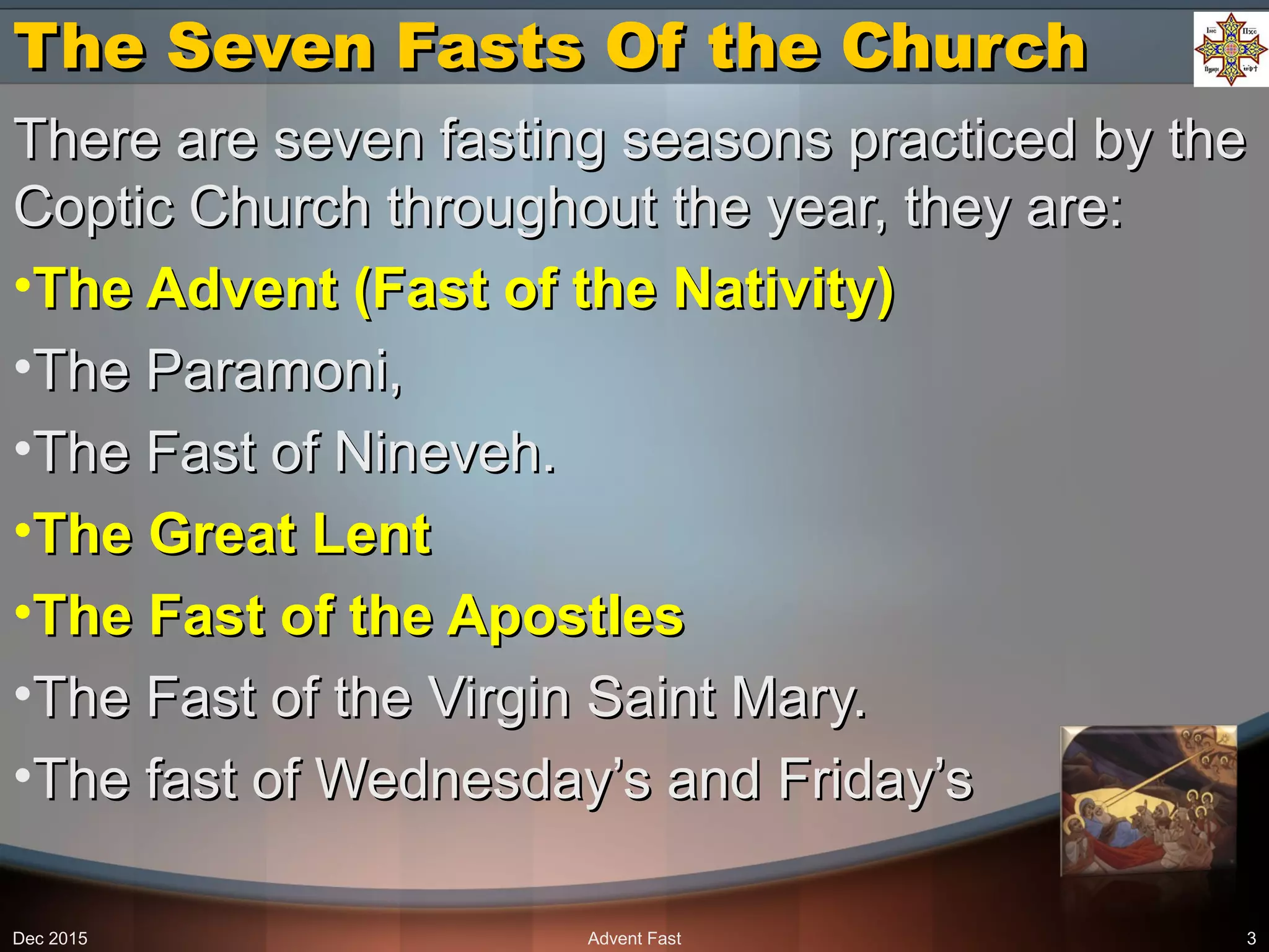 Fast of advent | PPT