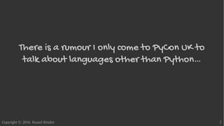 Fast Python? Don't Bother | PPT