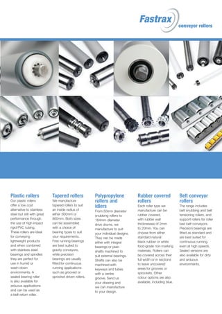 Fastrax conveyor-roller-brochure | PDF