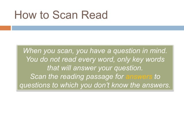 Fast reading techniques for toeic part7 | PPTX | Internet for Beginners ...