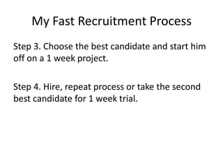 Fast Recruitment Process Aleksander Vitkin | PPT