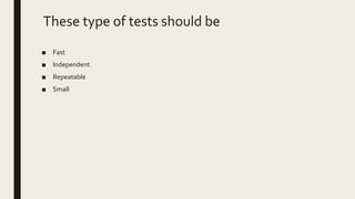 Fast, reliable and stable test | PPTX