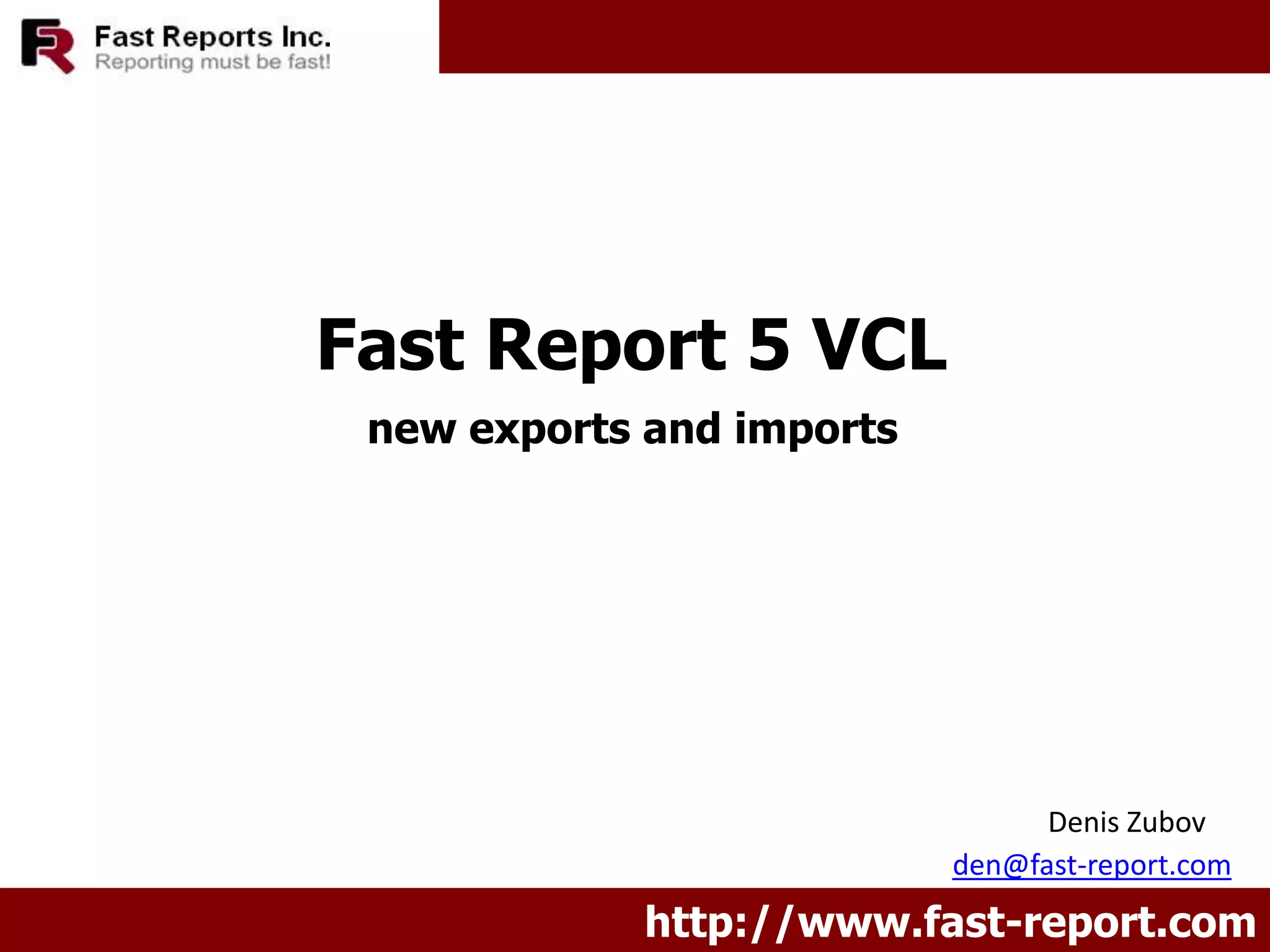 Fast report exports | PPTX