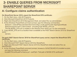 Fast search 2010 for SharePoint 2010 Installation and Configuration | PPT