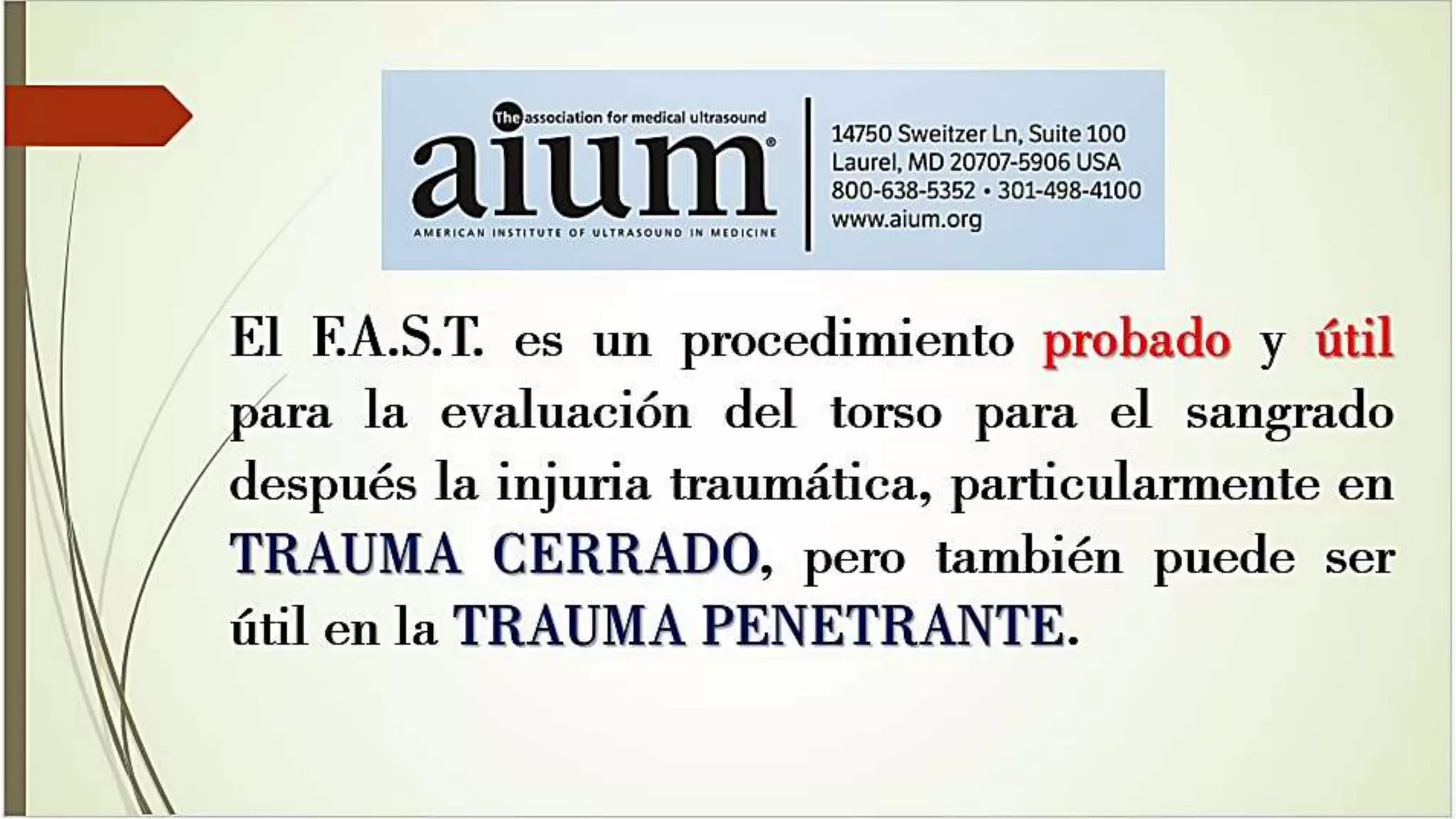 FAST EN TRAUMA ABDOMINAL | PPT