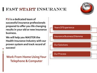 Fast Start Insurance Complete Presentation | PPT