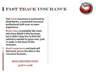 Fast Start Insurance Complete Presentation | PPT