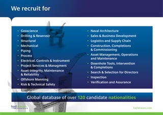 Faststream Brochure - Oil & Gas | PDF